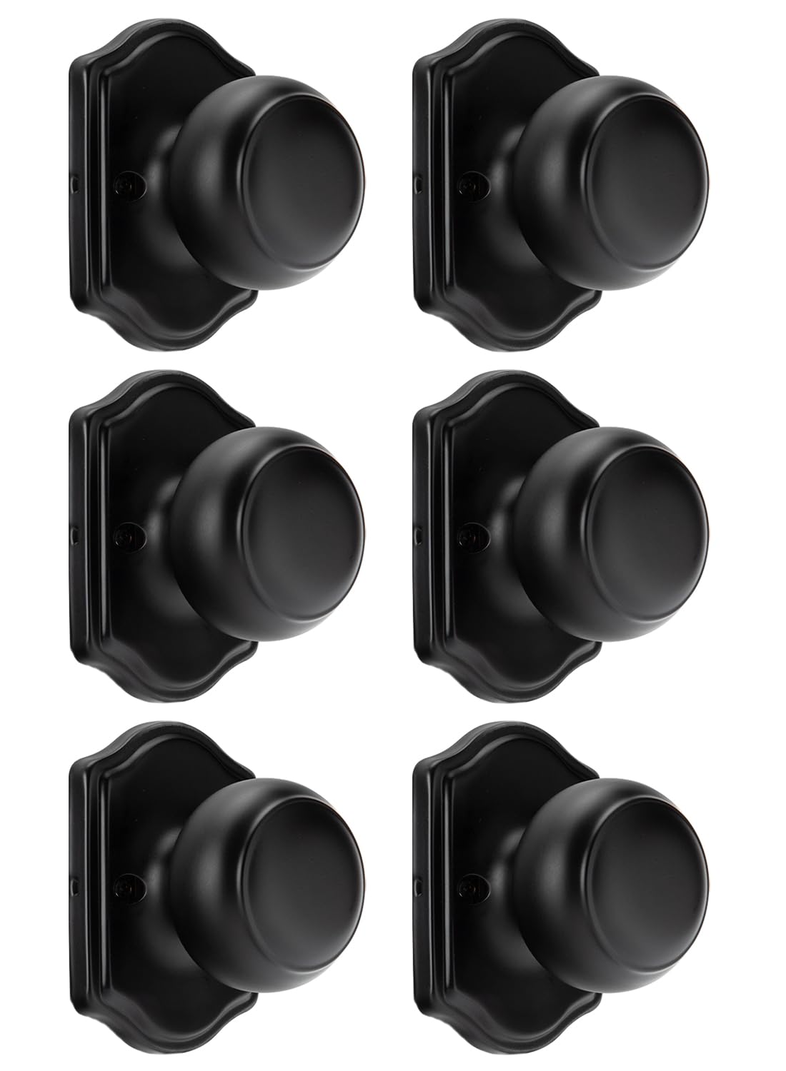 Haidms Matte Black Dummy Door Knobs, Individual Dummy Door Knob 6 Pack ...