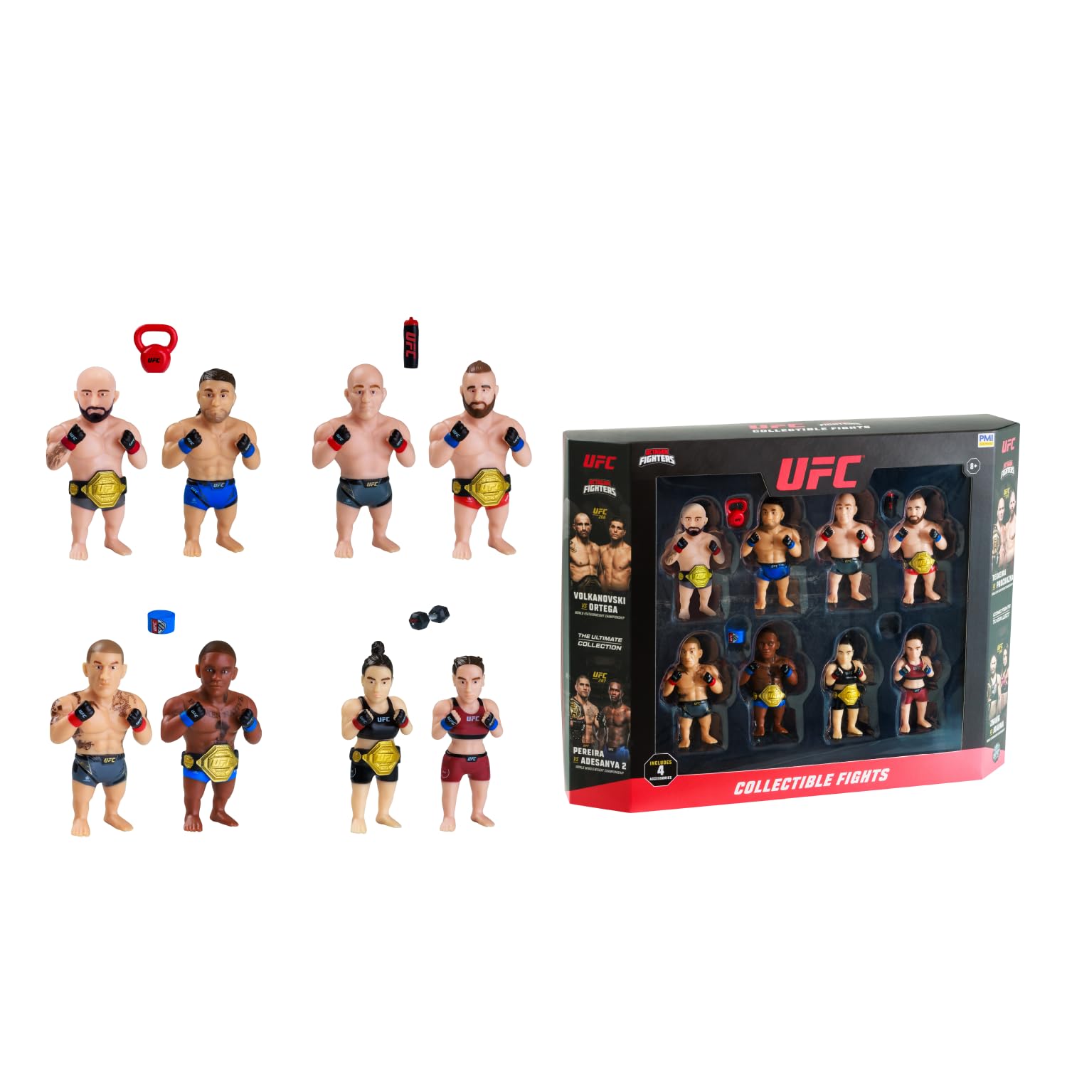 UFC 2.5-Inch Collectible Figures 8-Pack Deluxe Box – Includes 8 ...