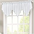 Amazon.com: No. 918 Erica Crushed Voile Ascot Beaded Sheer Rod Pocket Curtain Valance : Home ...
