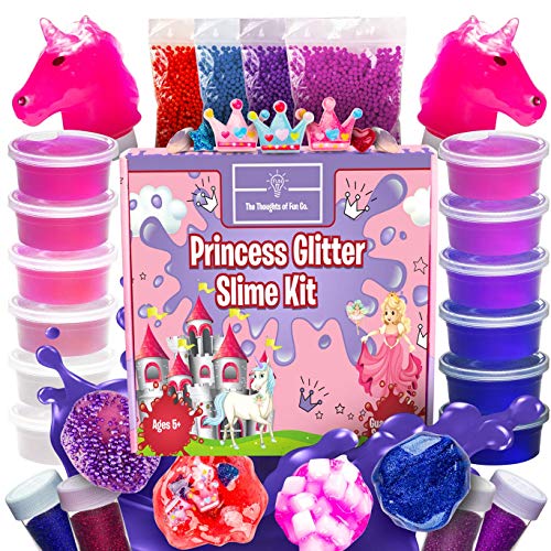Slime Kit for Girls - Princess Unicorn Style Glow-in-The-Dark Slime ...