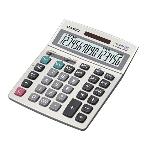 Casio Dm-1600b 16-digit Calculator Tax Dual Power: Amazon.co.uk ...