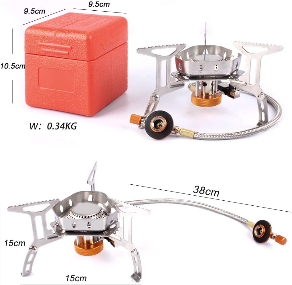 Outry 3500W Foldable Camping Gas Stove with Piezo Ignition, Outdoor ...