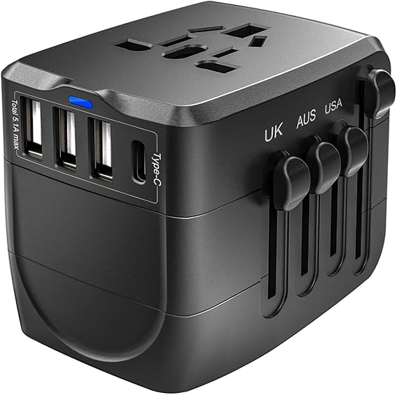 Reiseadapter, Reisestecker Typ-C, 2400W Stromadapter: Amazon.de: Elektronik