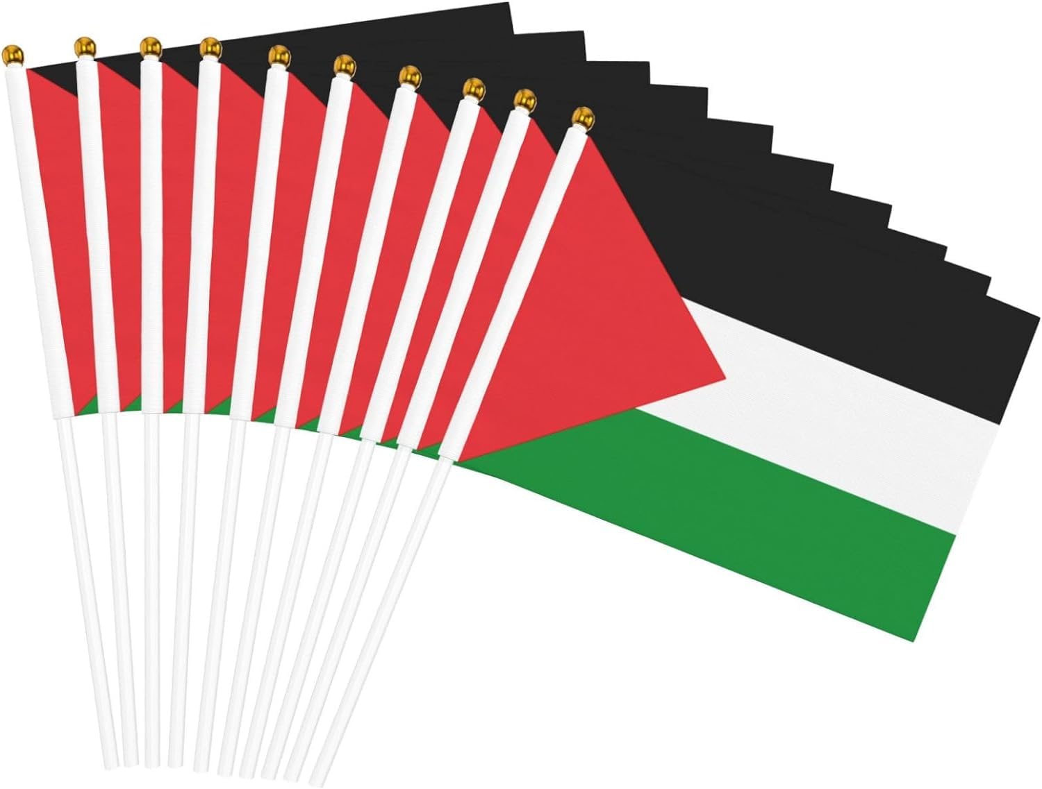 Palestine Flag 50 Pack, Handheld Palestinian Flags with Sticks, Small ...