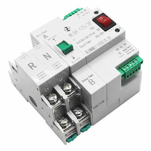 EUPXRHY 2P 4P Dual Power Automatic Transfer Switch, Mini Dual Power Controller Uninterrupted ...