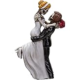 Amazon.com: Skeleton Couple Statue, Love Never Dies Bride and Groom Skeleton Couple Wedding ...