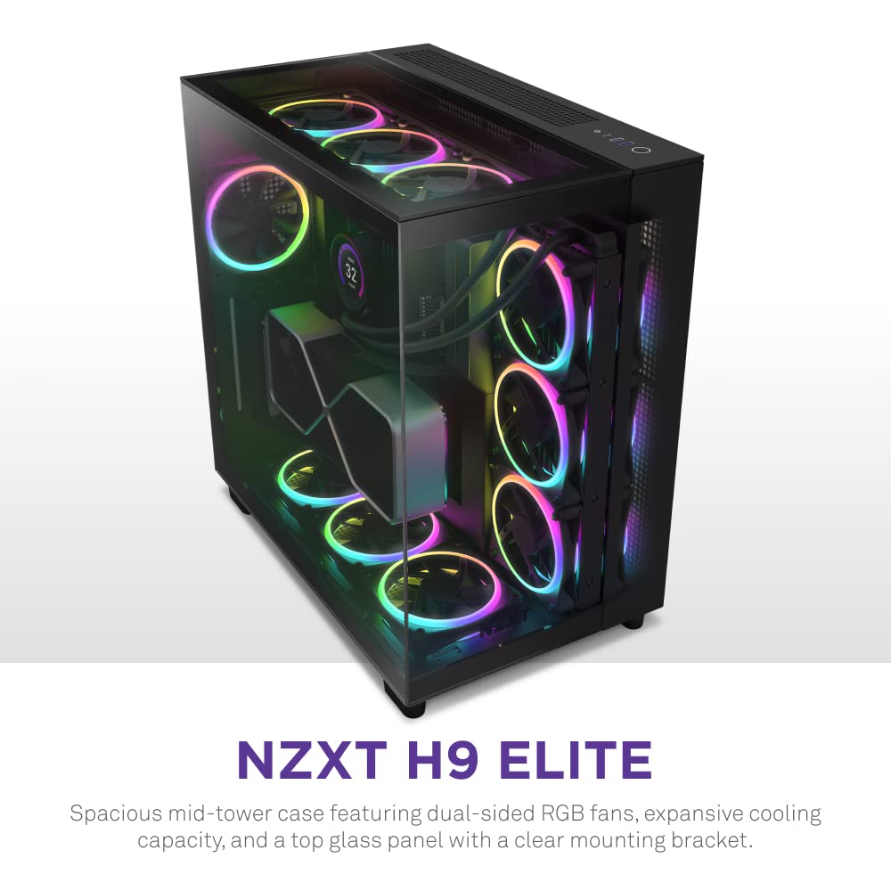 Mua H9 Mid-Tower Gaming PC Case - 3 RGB Fans, Glass Panels, 360mm ...