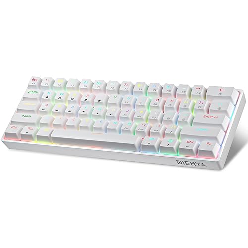 DIERYA DK61E Wired 60% Mechanical Gaming Keyboard, PBT Keycap, RGB ...