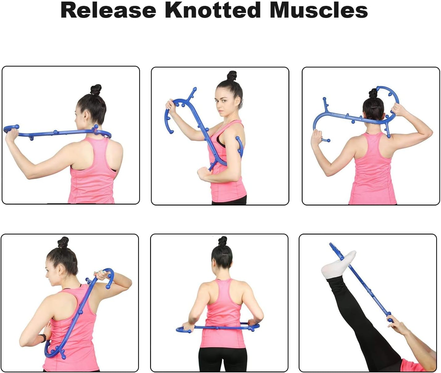 Trigger Point Massager, Lower Back Massager Self Body Shoulder Neck ...