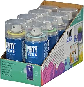 Amazon.com: Pintyplus Aqua Spray Paint - Art Set of 8 Water Based 4.2oz ...