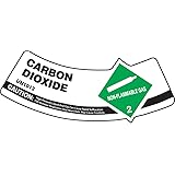 Accuform MCSLCAG Adhesive Vinyl Cylinder Shoulder Label, Legend"Carbon ...
