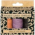 Amazon.com: Books by Hand, Natural Waxed Linen Thread, Three 20 Yard ...