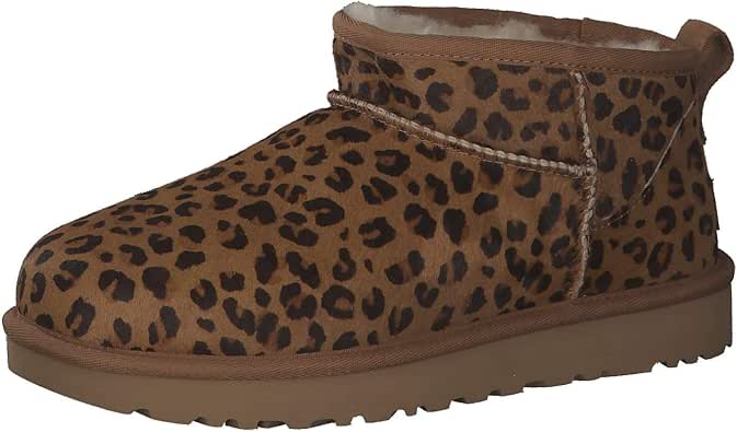 Amazon.com | UGG Women's Classic Ultra Mini Leopard Ankle Boot | Ankle ...