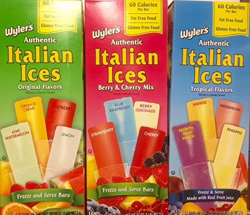 Wyler's Italian Ices Bundle ( Pack of 3 Variety Flavors) Choose Quanity ...