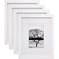 Amazon.com - Egofine 8x10 Picture Frames Set of 4, Made of Solid Wood Covered by Plexiglass 4x6 ...
