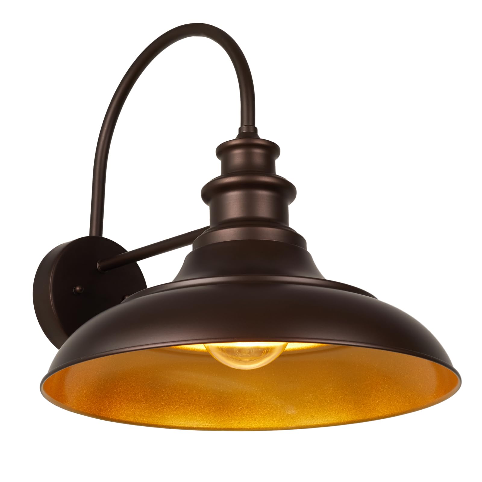 Diyel Outdoor Barn Light Fixture, 16 Inch Large Dome Farmhouse Exterior ...