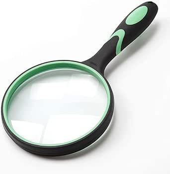 Large Magnifying Glass 5X Handheld Reading Magnifier for Seniors & Kids ...