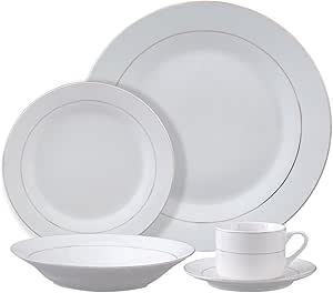 Amazon.com | Gibson Tuxedo Gold 20-Piece Fine China Dinnerware Set ...