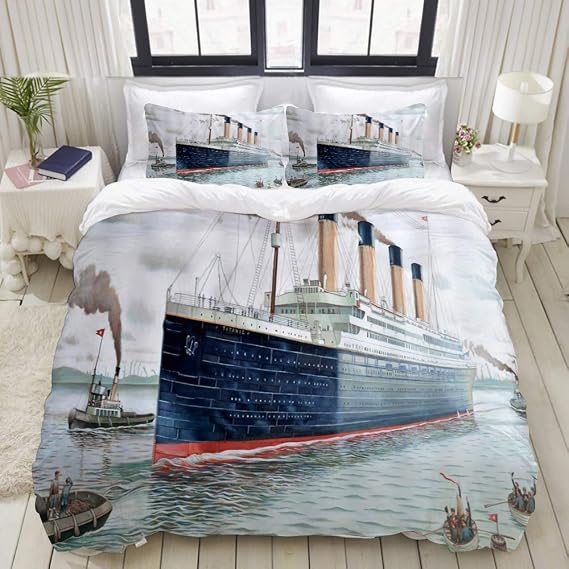 Yaoni Bettbezug, Nautical Retro Classic Titanic Schiff Ocean Scenery ...