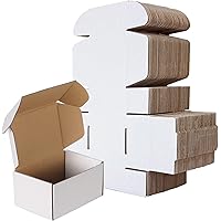 Amazon.com: Calenzana 6x4x3 Shipping Boxes Set of 40, White Corrugated Cardboard Box for Mailing ...
