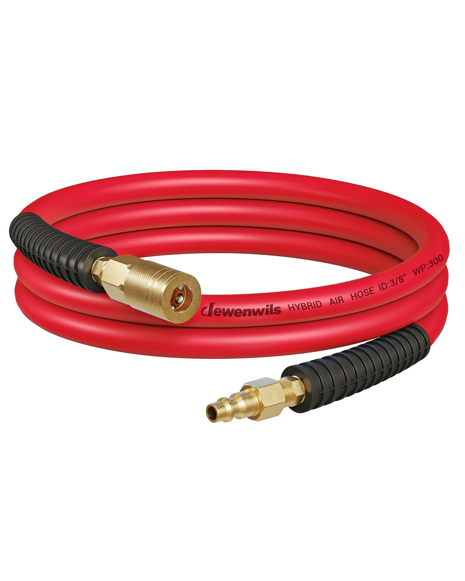 DEWENWILS 3/8 Inch x 6FT Hybrid Air Hose 300 PSI, Heavy Duty Air ...