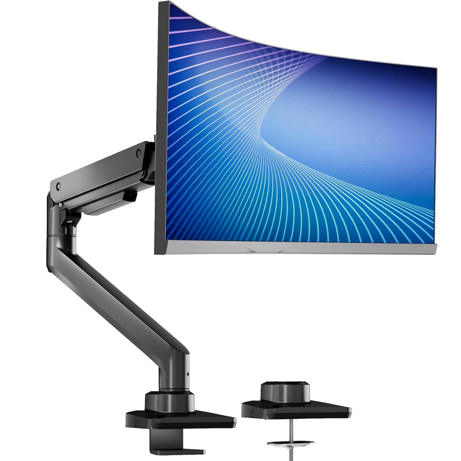 Mua Single Monitor Arm, Gas Spring Single Monitor Mount up to 49 inches ...
