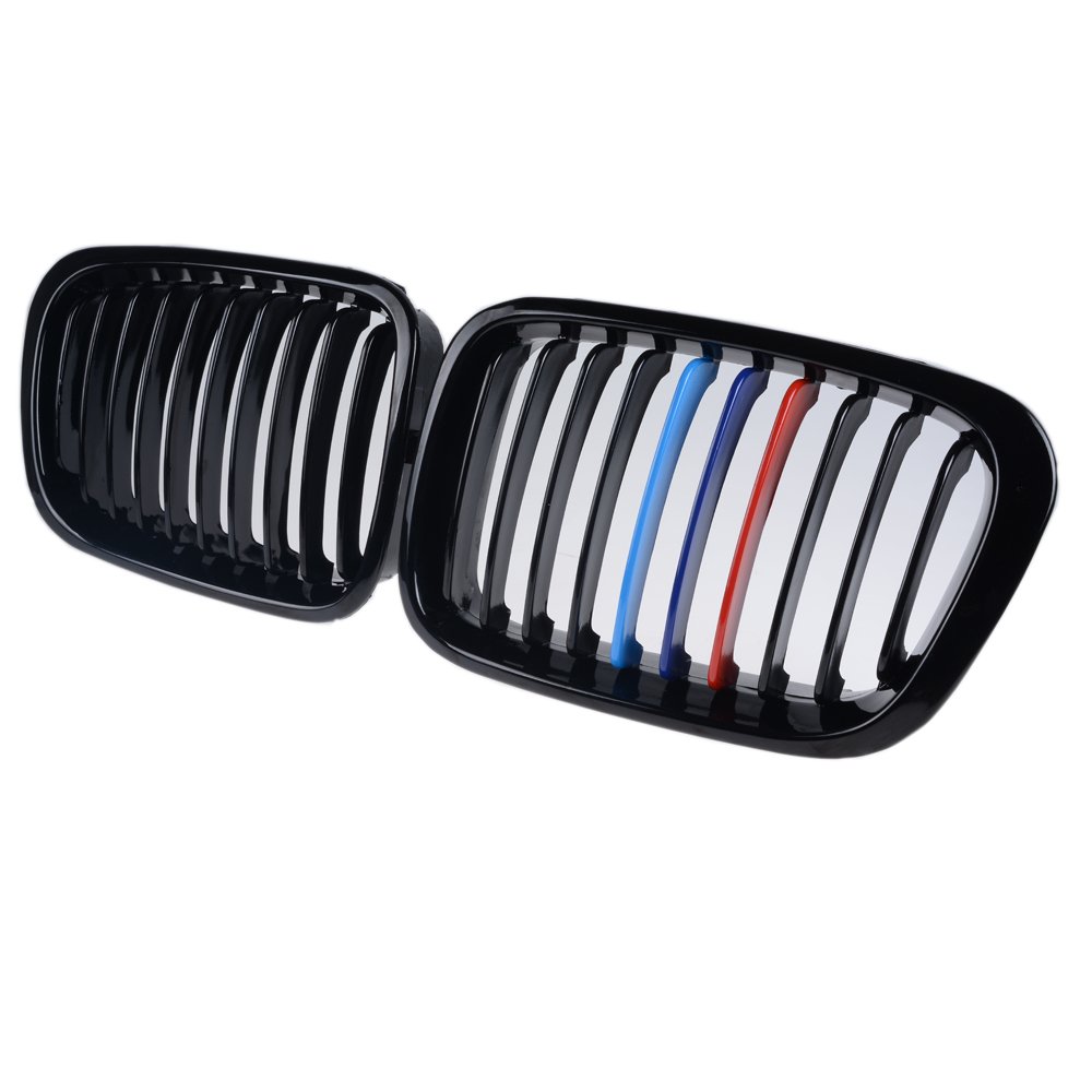 Pair Glossy Black M-Color Kidney Grille Grill Compatible with 1998-2001 ...