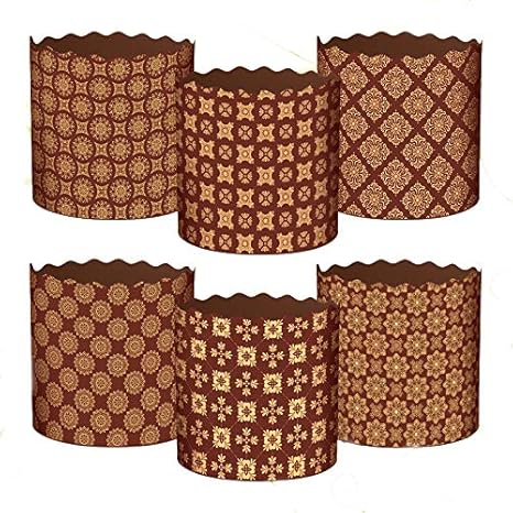 Amazon.com: Panettone Paper Mold Round Standard Non Stick Panettone ...