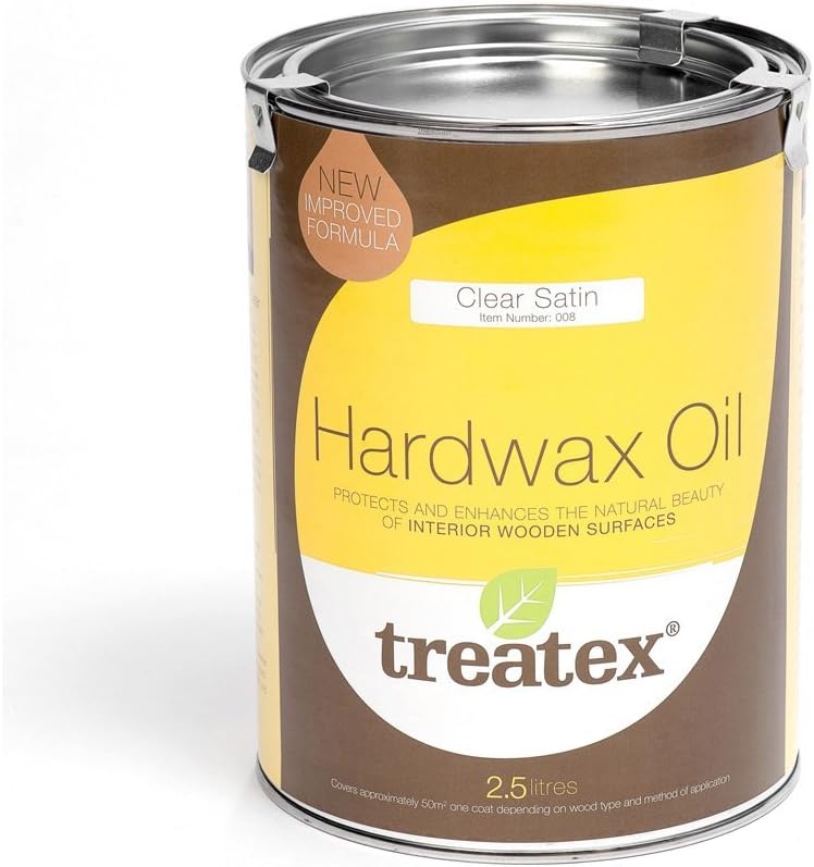 Treatex - 11001h Hard Wax Oil Clear Satin 2.5 litre Tin.: Amazon.co.uk ...