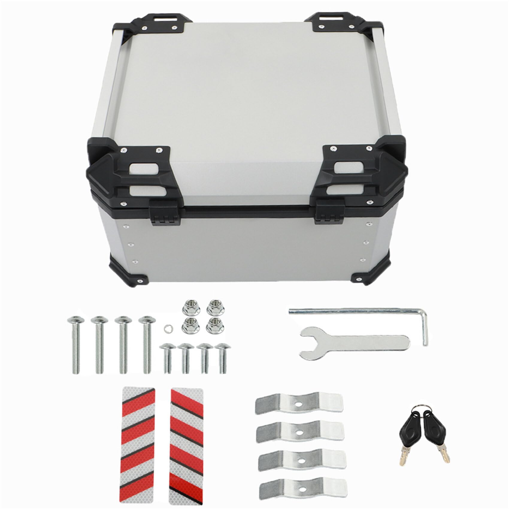 Mua 55L Motorcycle Top Case Tail Box with Mounting Plate Hard Aluminum ...