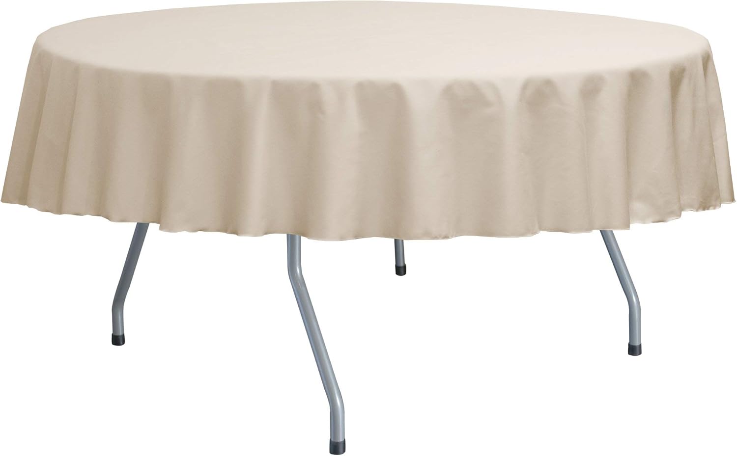 Amazon.com: Ultimate Textile Poly-Cotton Twill 60-Inch Round Tablecloth ...