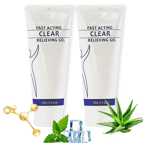Soothing Cooling Gel 100g, 2 Pack Body Pain Relief Gel, Fast Acting ...