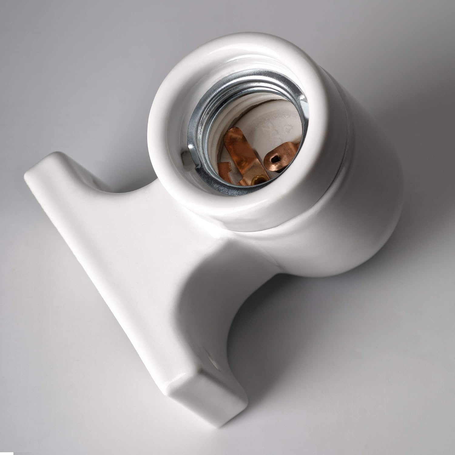 Ceramic Industrial E27 Ceiling/Wall Light Right Angled Lamp Holder ...