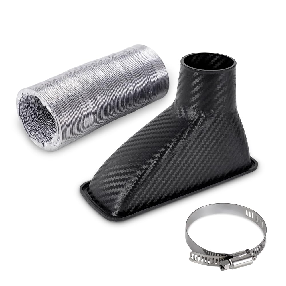 BARTOO Air Intake Duct Front Bumper Turbo Air Intake Pipe, Carbon Fiber ...