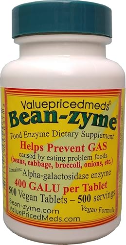 ValuePricedMeds Bean-Zyme Gas Relief for Adults Extra Strength (500 ct ...