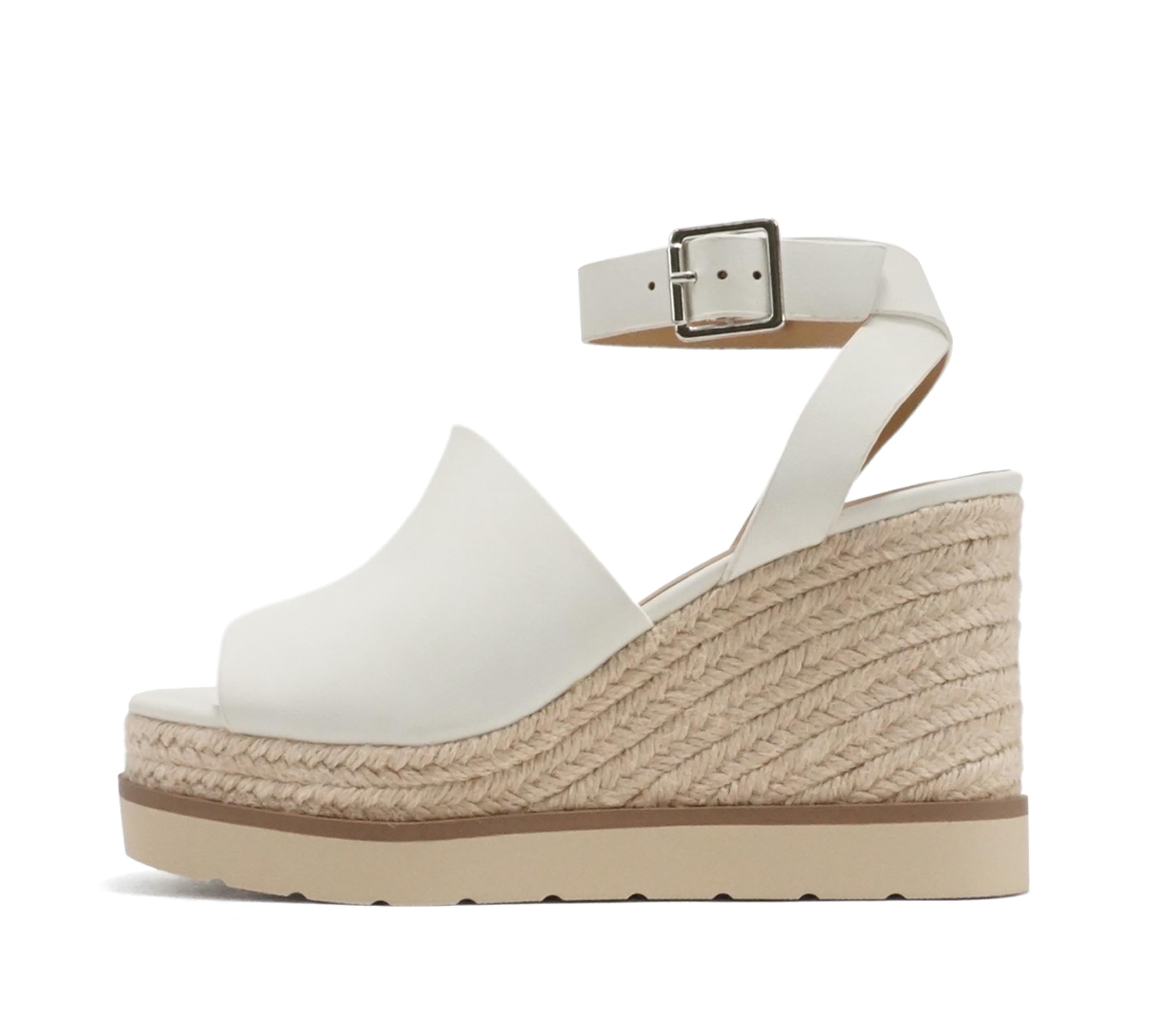Soda “Stella” ~ Women Square Peep Toe Single Band Platform Espadrille ...