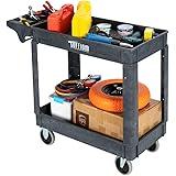 Amazon.com: TUFFIOM Plastic Service Utility Cart, Support up to 550lbs ...