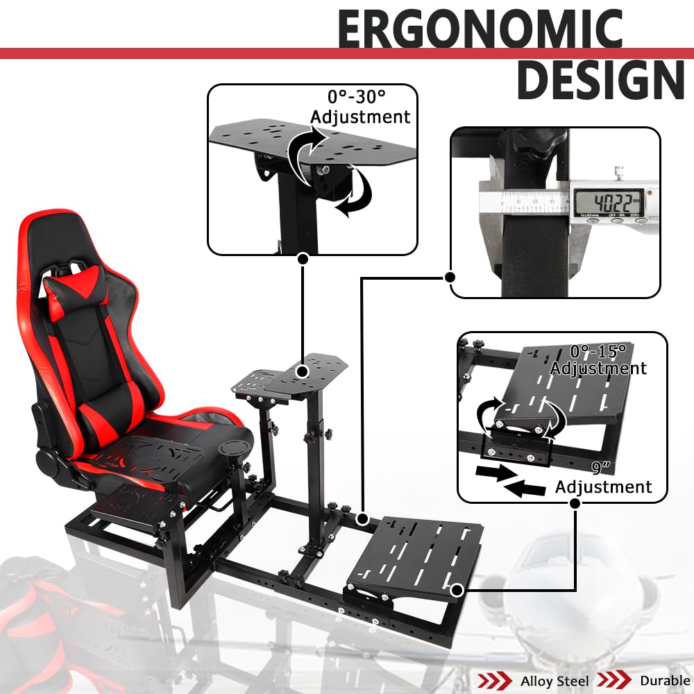 Mua Supllueer Racing Flight Simulator Cockpit with Red Racing Seat Fit ...