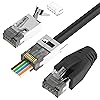 VCELINK CAT6A Connector, RJ45 Connectors Pass Through CAT6A CAT7 ...