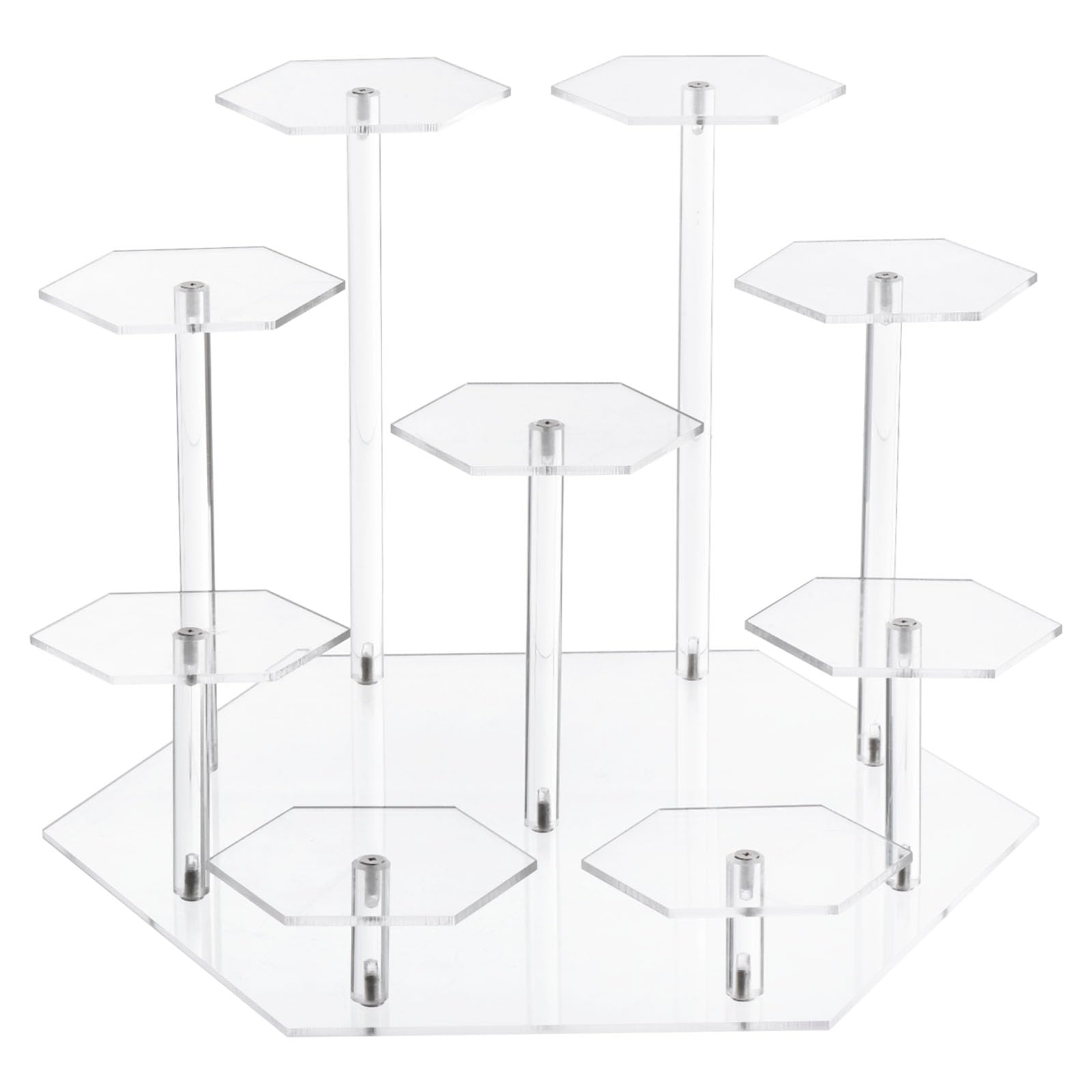 uxcell Acrylic Display Stand for Figures, 9 Tier Acrylic Display Risers ...