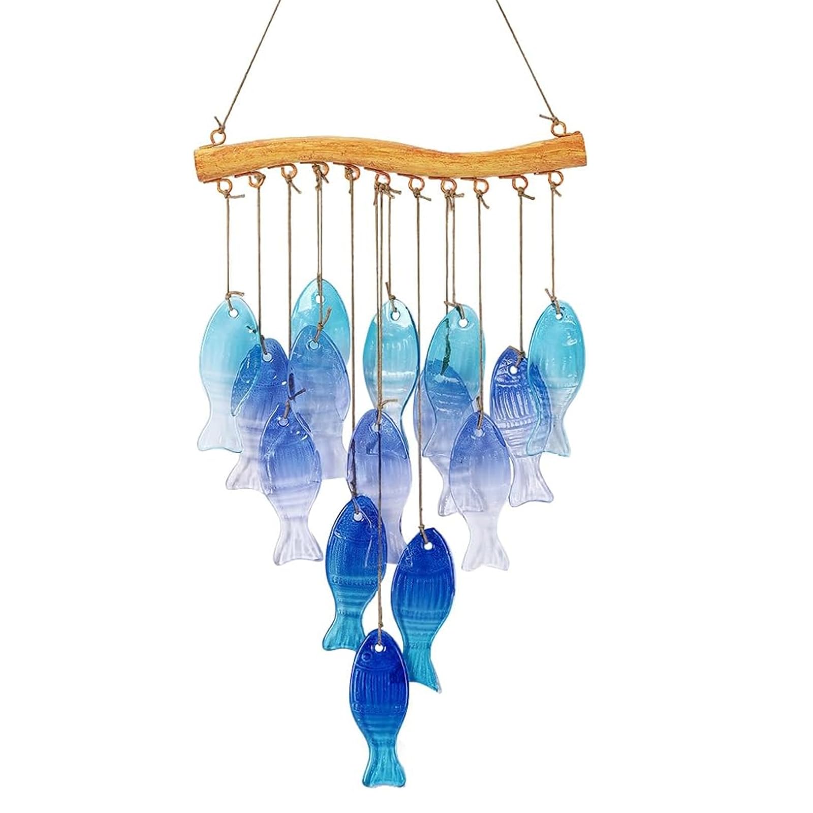 Wind Chimes Blue Glass Sea, Garden Wind Chime for Home, Beach Party ...