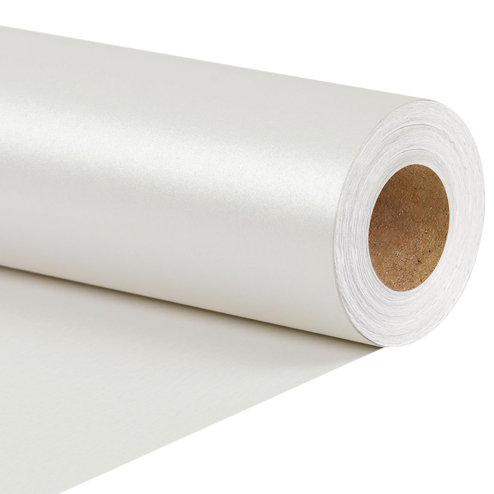 LaRibbons White Wrapping Paper, Mini Roll-17 Inch x 40 Feet(56.6sq.ft ...