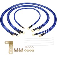 Amazon.com: Acouto Car Grounding Kit Universal 5-Point Auto Earth Cable ...