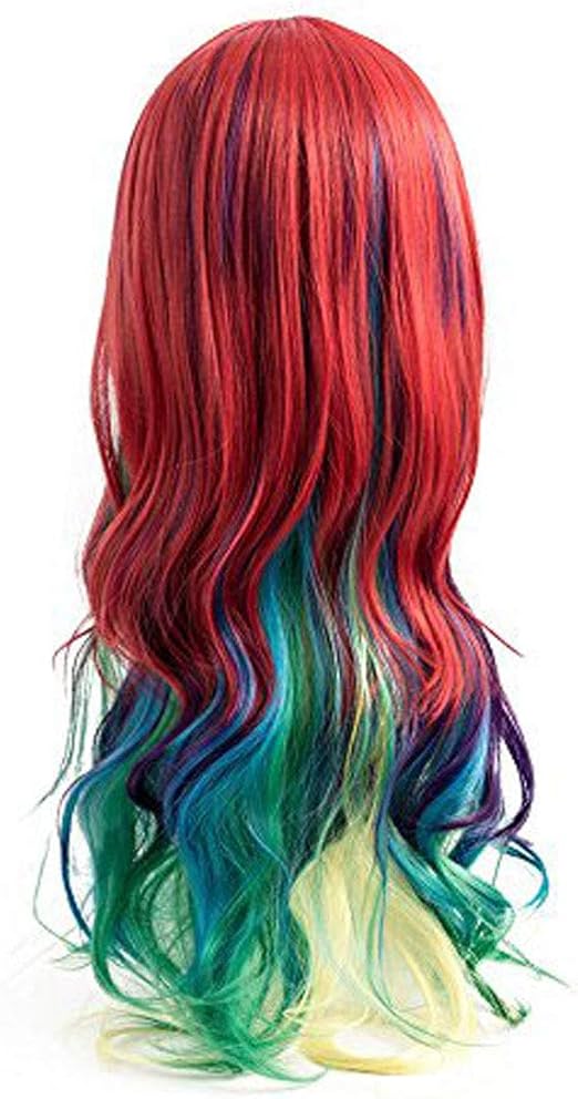 Amazon.com: Long Wig, Color Curly Wigs Natural Wavy Heat Resistant ...
