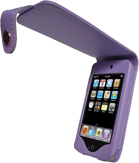 PURPLE Leather Case Cover for Apple iPod Touch 2nd: Amazon.co.uk ...