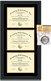 Amazon.com : Triple Diploma Frame Horizontal Certificate Frames ...