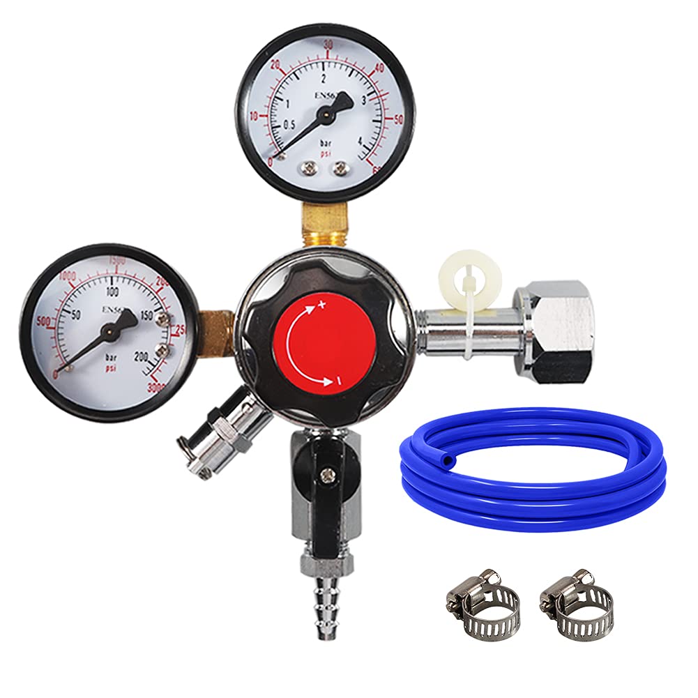 CO2 Regulator Beer Keg Pressure Regulator CGA320 Dual Gauge CO2 ...