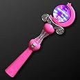 Amazon.com: Pink Light Up Princess Wand with Spinning LED Lights and ...