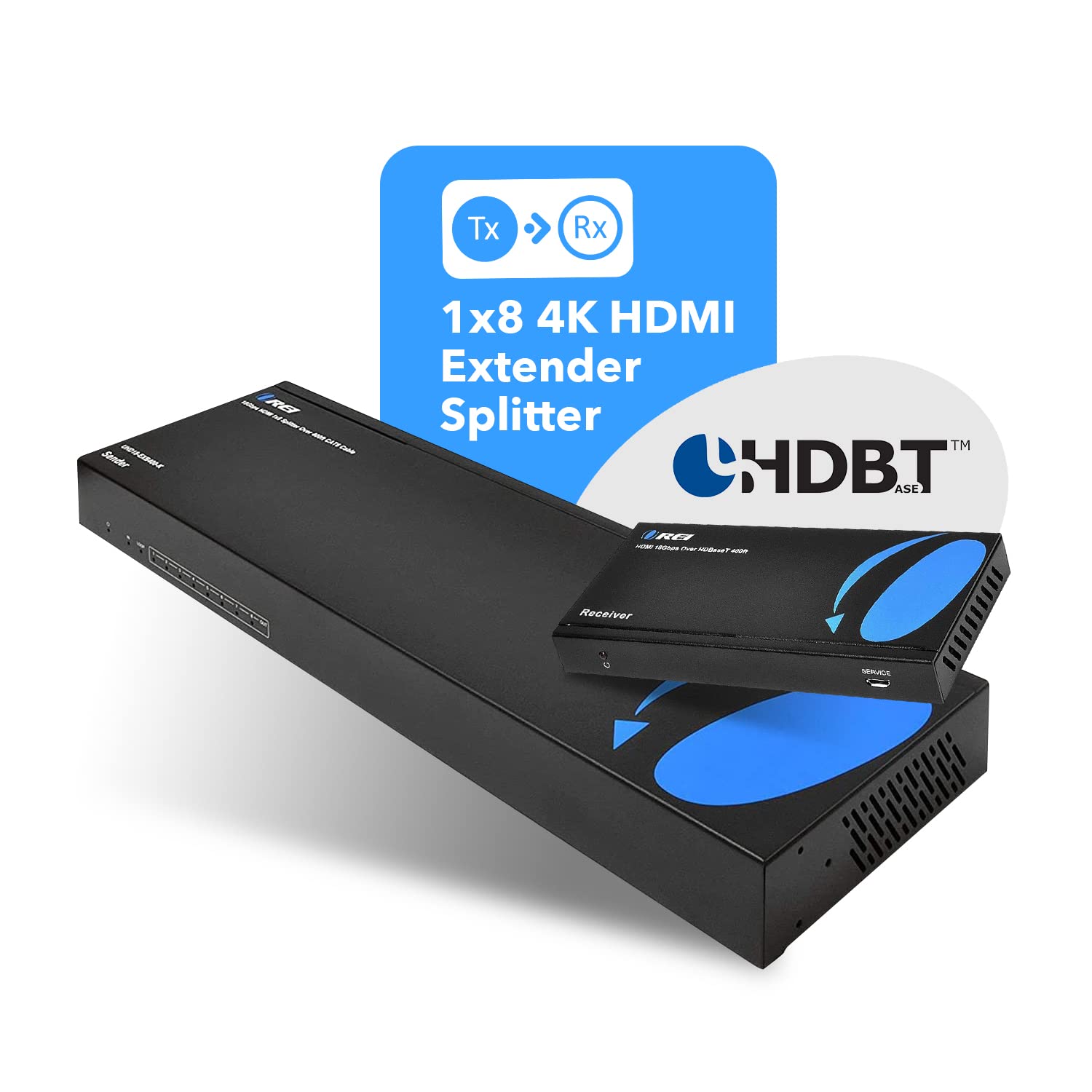 Mua OREI 1x8 HDMI Extender Splitter HDBaseT 4K, Multiple Over Single Cable CAT6/7 4K@60Hz 4:4:4 ...