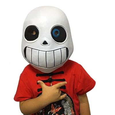 Buy Molagogo Deluxe Latex Game Undertale Sans Full Head Mask Cosplay ...